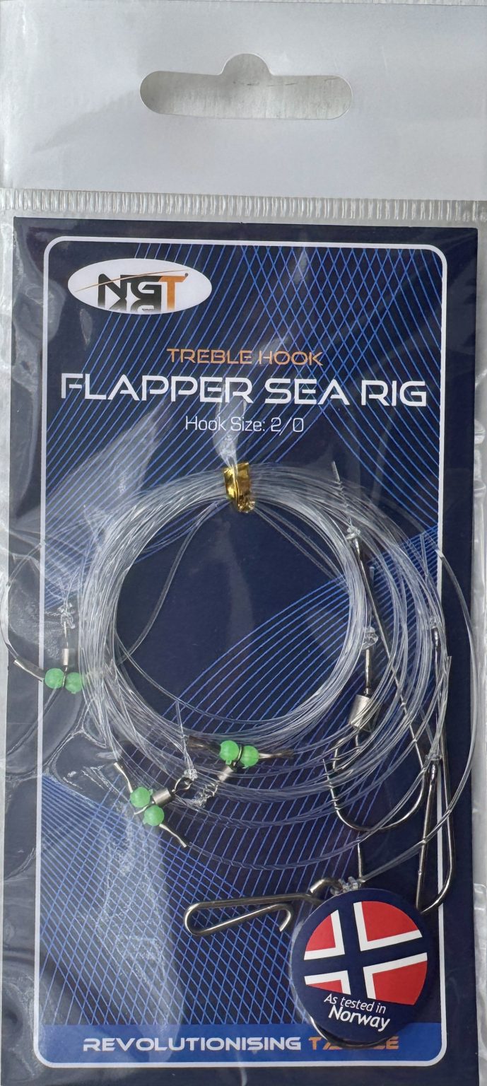 NGT Treble Hook Flapper Sea Rig | 3 Hook ready made rig