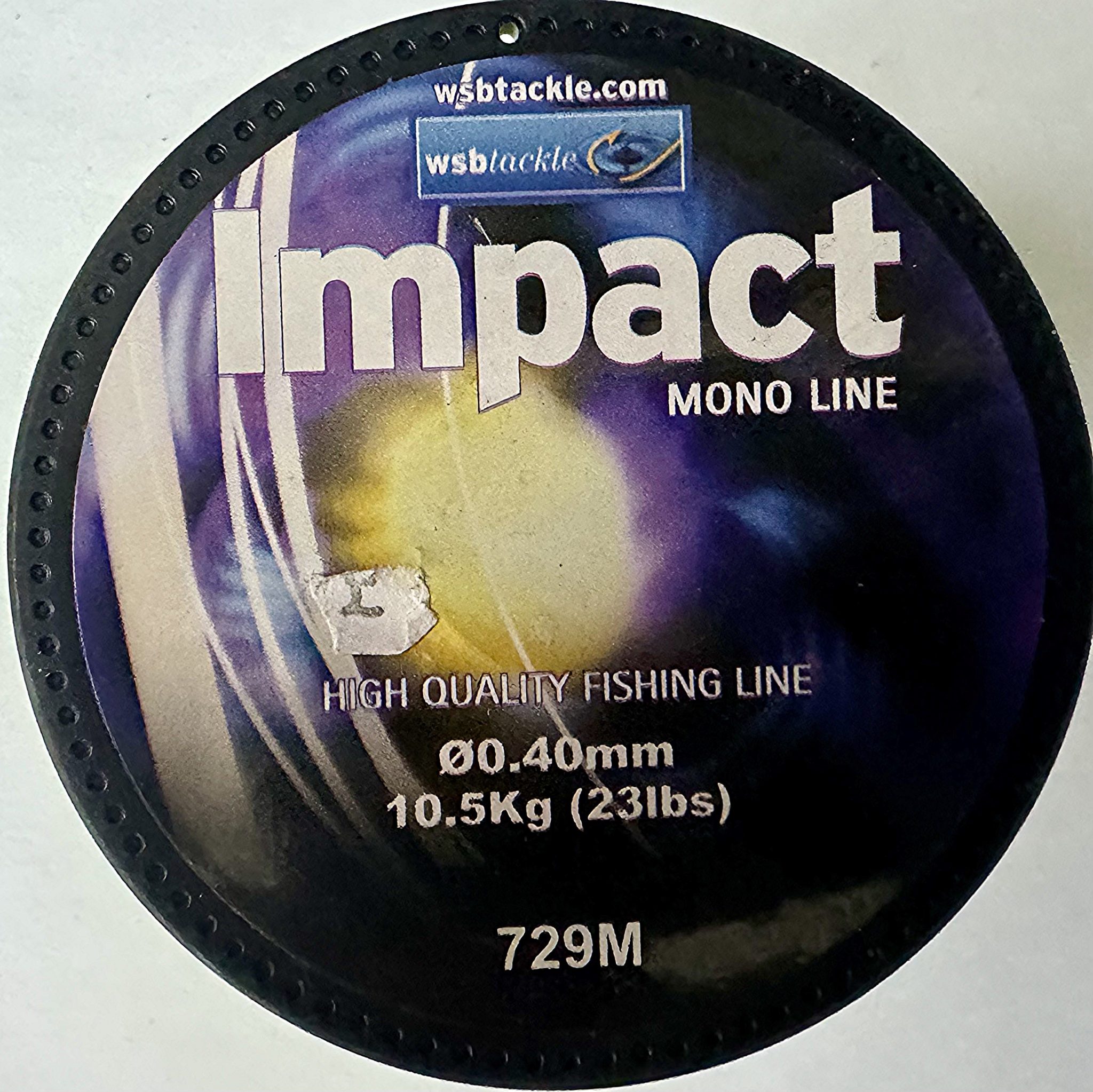 WSB Impact Clear 23lb Line 4oz Spool 729 Metre Monofilament